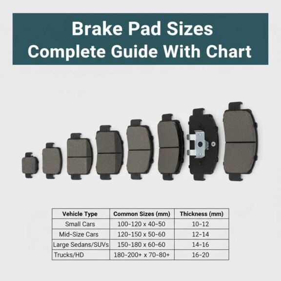 Brake Pad Size Chart: Complete Guide 2025 + PDF - Mech Forged