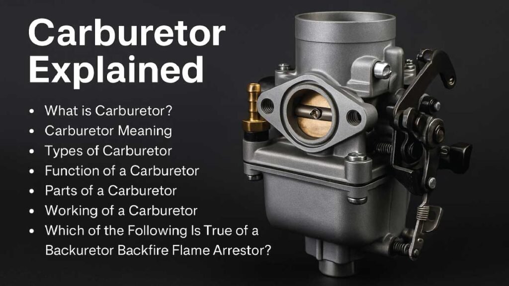 Carburetor: Meaning, Definition, Types, Parts, Functions, And How It ...