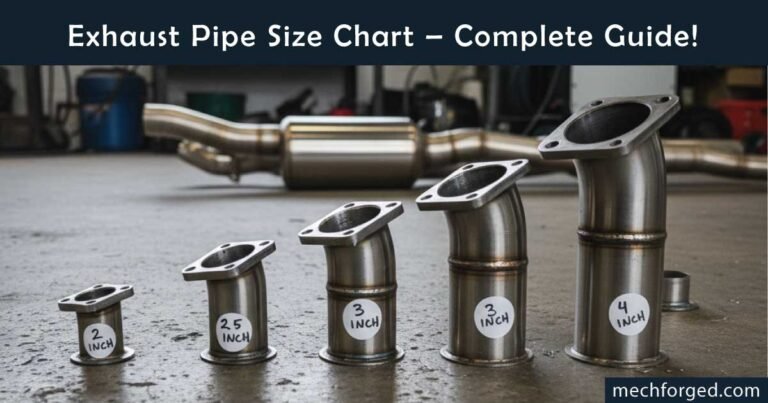 Exhaust Pipe Size Chart: Complete Guide 2025 + PDF - Mech Forged
