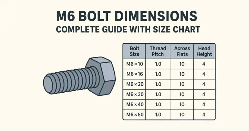 M6 Bolt Size Chart: Complete Guide 2025 With Pdf - Mech Forged