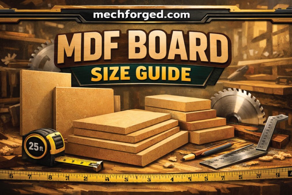 Standard MDF Board Size Chart With Guide - Mech Forged