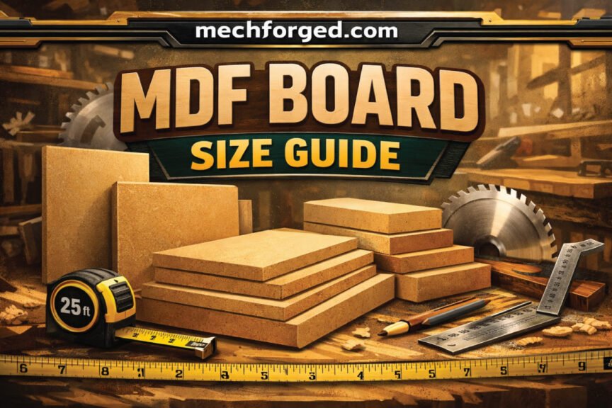 Standard MDF Board Size Chart With Guide - Mech Forged