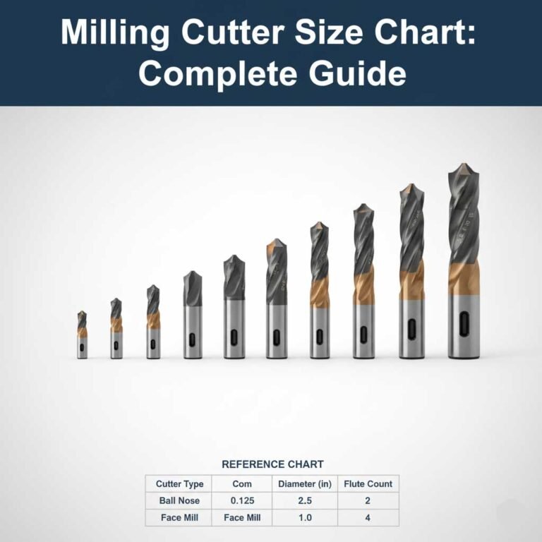 Milling Cutter Size Chart: Complete Guide 2025 + PDF - Mech Forged