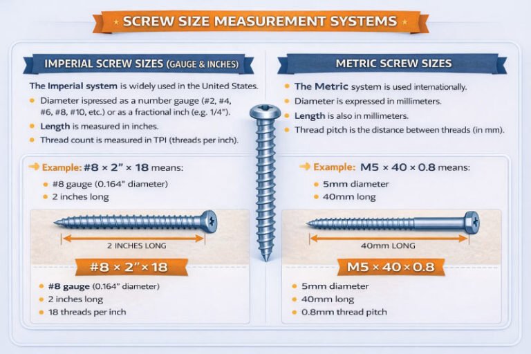 Screw Size Chart: Complete Guide 2026 + Free PDF - Mech Forged