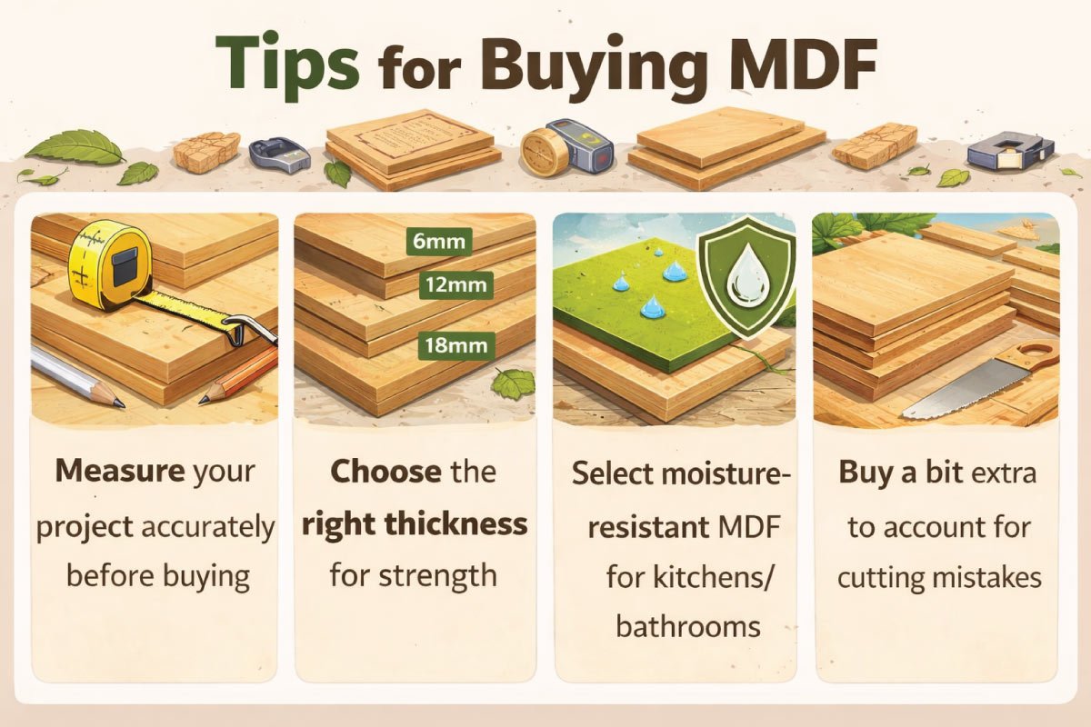 Standard MDF Board Size Chart With Guide - Mech Forged